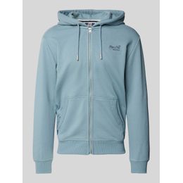 Superdry Sweatjacke mit Label-Stitching Modell 'ESSENTIAL LOGO'