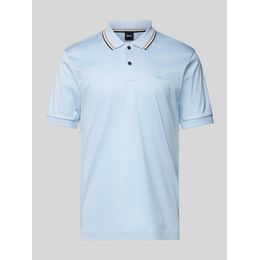 BOSS Slim Fit Poloshirt mit kurzer Knopfleiste