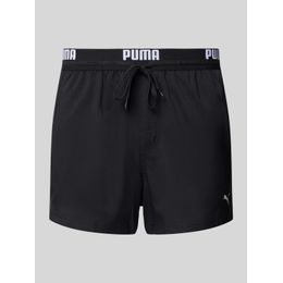 Puma Badeshorts mit elastischem Logo-Bund