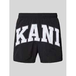 Karl Kani Badehose mit Label-Stitching