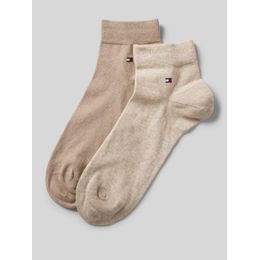 Tommy Hilfiger Sneakersocken mit Logo-Print Modell 'QUARTER' im 2er-Pack