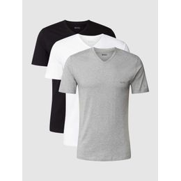 BOSS T-Shirt mit V-Ausschnitt im 3er-Pack Modell 'Classic'