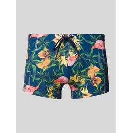 HOM Badeshorts mit floralem Allover-Muster Modell 'FLAMINGO'