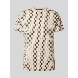 K by KARL LAGERFELD T-Shirt mit Allover-Label-Print