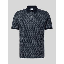 Selected Homme Slim Fit Poloshirt mit Allover-Muster Modell 'JAY'