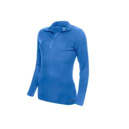 Kaipara - Merino Sportswear Funktionsshirt Merino Zip-Neck Damen Slimfit 200 (1-tlg) aus reiner Merinowolle Made in Germany