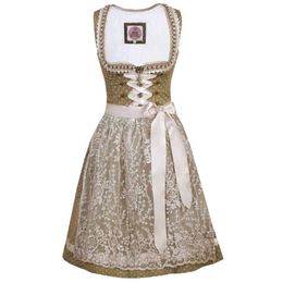 Marjo Trachtenkleid Midi Dirndl 2tlg. 58cm LEA olive taupe