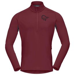 Norröna Norrøna - Fjørå Equaliser Long Sleeve Zip Top - Radtrikot Gr S rot