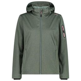CMP - Women's Light Melange Jacket Zip Hood - Softshelljacke Gr 34 oliv