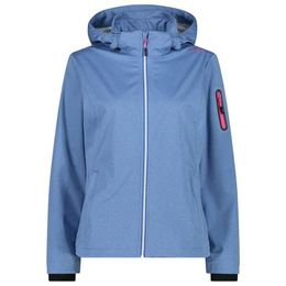 CMP - Women's Light Melange Jacket Zip Hood - Softshelljacke Gr 34 blau