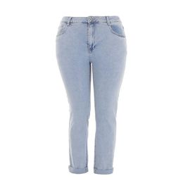 Ital-Design Relax-fit-Jeans Damen Freizeit Stretch High Waist Jeans in Hellblau