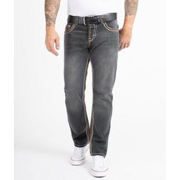 Rock Creek Straight-Jeans Herren Jeans Comfort Fit dicke Nähte RC-2168