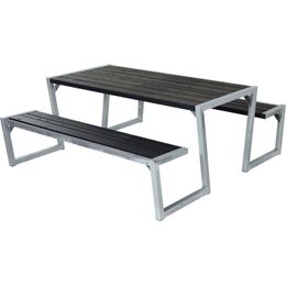 Plus Garten-Essgruppe »Zigma« Kombimöbel, (1-tlg), 176x190x73/45,5 cm, schwarz