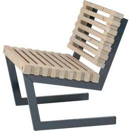 Plus Sitzbank Siesta Stuhl (1-St), 80x49/69x43/75 cm, weiß