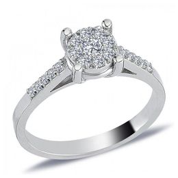 EinStein Diamant Verlobungsring Diamant Solitär Ring mit 1 Carat Effket