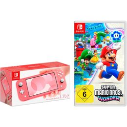 Nintendo Switch Switch Lite + Super Mario Bros Wonder, rosa