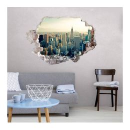 K&L WALL ART K&L Wall Art Wandtattoo 3D Wandtattoo Skyline Fotografie Stadtreise New York Vintage Wandsticker