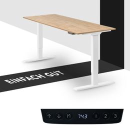 boho office® Schreibtisch Homedesk Eco (Tischgestell Weiß