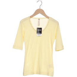 Oui Damen T-Shirt, gelb, Gr. 34