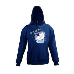 Youth Designz Kapuzenpullover Schulkind 2023 Kinder Hoodie mit süßem Einhorn Frontdruck