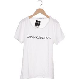 Calvin Klein Jeans Damen T-Shirt, weiß, Gr. 44