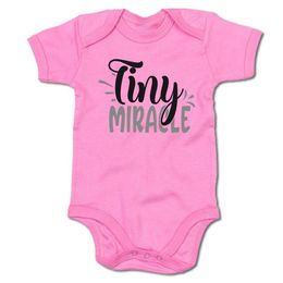 G-graphics Kurzarmbody Tiny miracle Baby Body mit Spruch / Sprüche / Print / Motiv