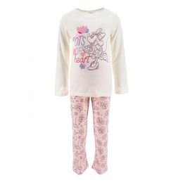 Disney Minnie Mouse Schlafanzug Kinder Mädchen Schlafanzug Kinder Pyjama Langarm Shirt + Schlaf-Hose (2 tlg) Mini Maus