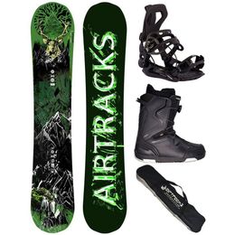 Airtracks Snowboard Herren Snowboard Set Forest King Carbon Rocker » Mod. 23 (4-er Pack)