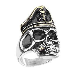 Taffstyle Fingerring Herren Ring Biker Totenkopf Piraten Kapitän