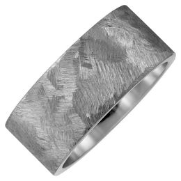 Schmuck Krone Silberring Breiter Ring aus Titan gebürstet