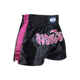 BAY-Sports Sporthose Thaiboxhose Thaiboxen Hose Shorts Muay Thai Kick REMY schwarz/pink (1-tlg) Kixkboxen