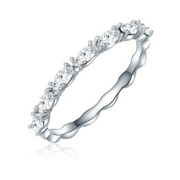 Lulu & Jane Lulu & Jane Fingerring Ring verziert mit Kristallen von Swarovski® weiß