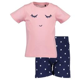 Blue Seven Shorty Blue Seven Mädchen Shorty Schlafanzug Pyjama kurz rosa marine (2 tlg)