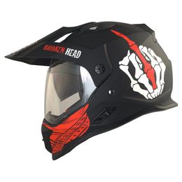 Broken Head Motorradhelm Street Rebel rot Enduro