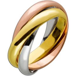 CH.ABRAMOWICZ Goldring Trinity Tricolor Ring 585 14 Karat Gelbgold Weißgold Rosegold massi (1-tlg)