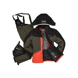 Killtec Skianzug Herren Skijacke + Skihose (orange/schwarz/grün