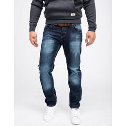 Rock Creek Straight-Jeans Herren Jeans Stonewashed Blau RC-2091