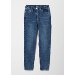 s.Oliver Stoffhose Ankle-Jeans Mom / Relaxed Fit / High Rise / Tapered Leg Waschung