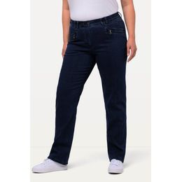 Ulla Popken Regular-fit-Jeans Jeans Mony konisches Bein Reißverschlusstaschen