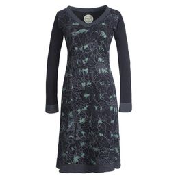 Vishes Jerseykleid Langarm Tie-Dye Batik-Kleid Blumenkleid Sweatkleid Ethno
