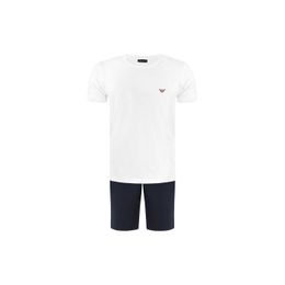 Emporio Armani Schlafanzug Short Pyjama-Set Stretch Cotton (2 tlg) mit Markenlogo auf der Brust