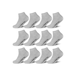 TEXEMP Sneakersocken 12 Paar Sneaker Socken Baumwolle Herren Damen Sport Schwarz Weiß Grau Kurz Füßlinge Quarter (Packung) Langlebig & Robust