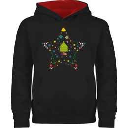 Shirtracer Hoodie Weihnachtsstern Weihnachten Kleidung Kinder