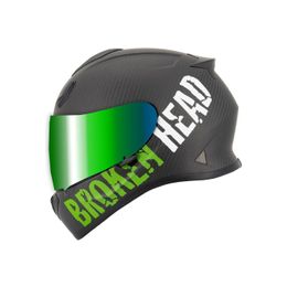 Broken Head Motorradhelm BeProud Carbon Grün