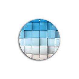 Wallario Sichtschutzzaunmatten Blau-weiße Kisten Schachteln Muster