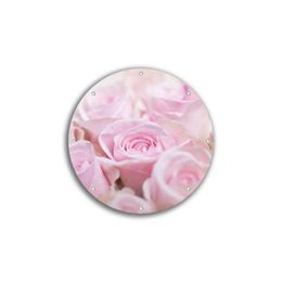 Wallario Sichtschutzzaunmatten Rosafarbene Rosenblüten im Strauß
