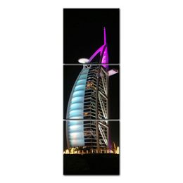 Bilderdepot24 Leinwandbild Burj al Arab bei Nacht
