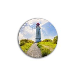 Wallario Sichtschutzzaunmatten Leuchtturm auf Hiddensee bei Sonnenschein