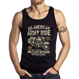 Gasoline Bandit® Tanktop für US-Army Military Biker Fans: Army Ride