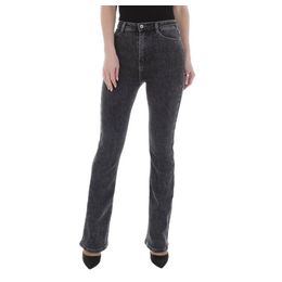 Ital-Design Bootcut-Jeans Damen Freizeit Used-Look Stretch Bootcut Jeans in Schwarz